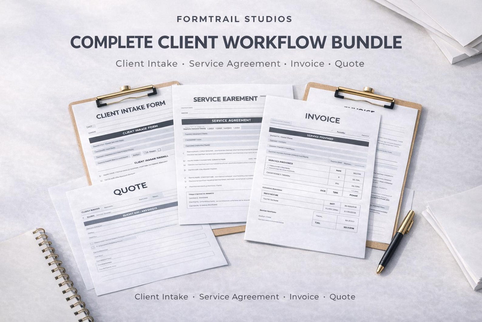 Client Management Workflow Bundle | Intake, Onboarding, Service ...