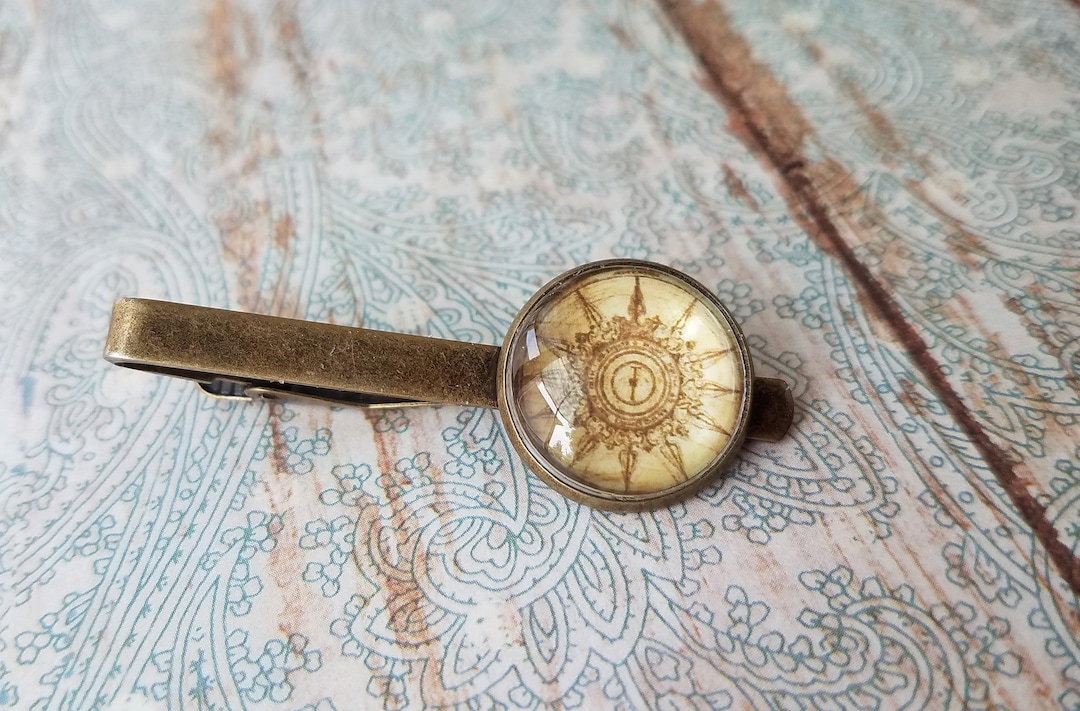 20% OFF -- 18 Mm Vintage Style Compass Tie Clip ,vintage Look,mens ...