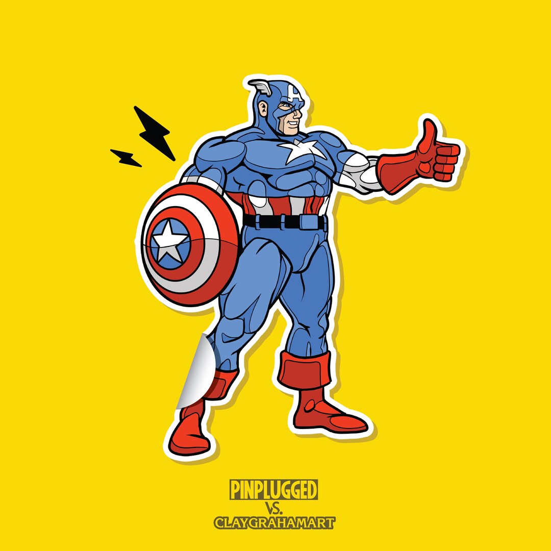 Captain America 4 Inch Sticker - Etsy