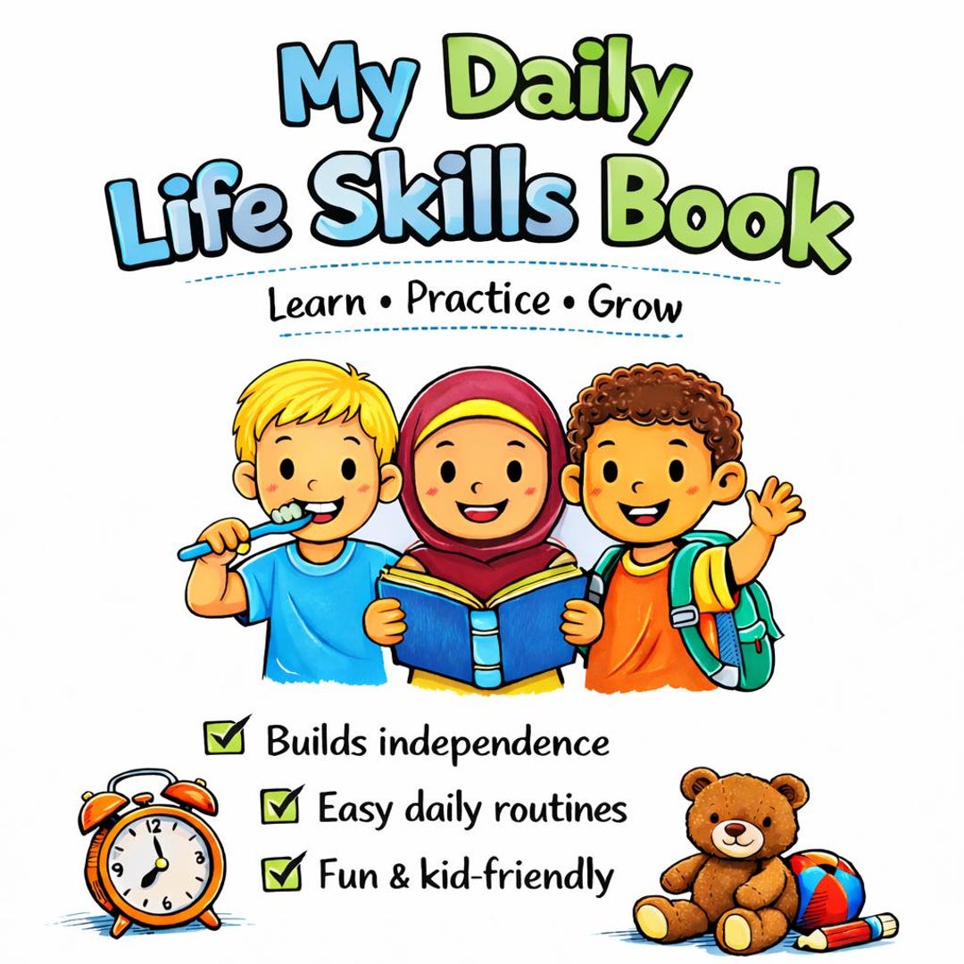 Daily Life Skills for Kids | Printable Routine Worksheets - Etsy