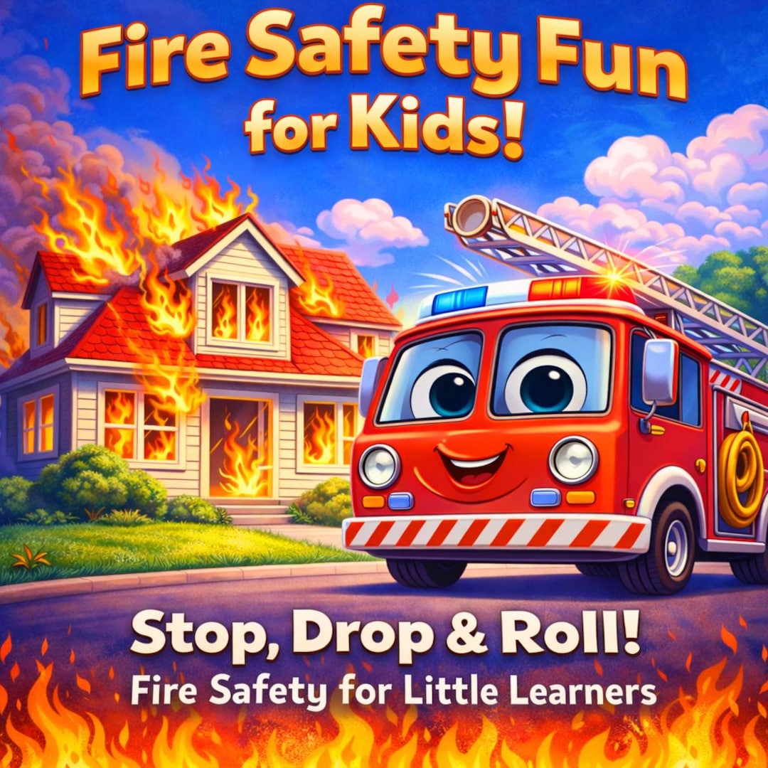 Fire Safety Learning Packet for Kids | Stop Drop & Roll - Etsy
