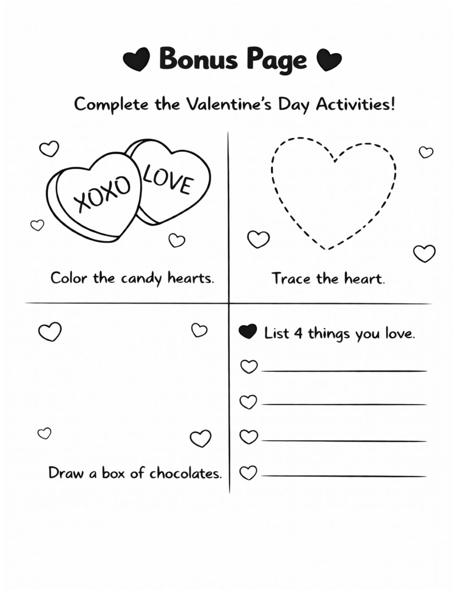 Valentine’s Day Kids Activity Pack | Printable Coloring Pages & Games ...