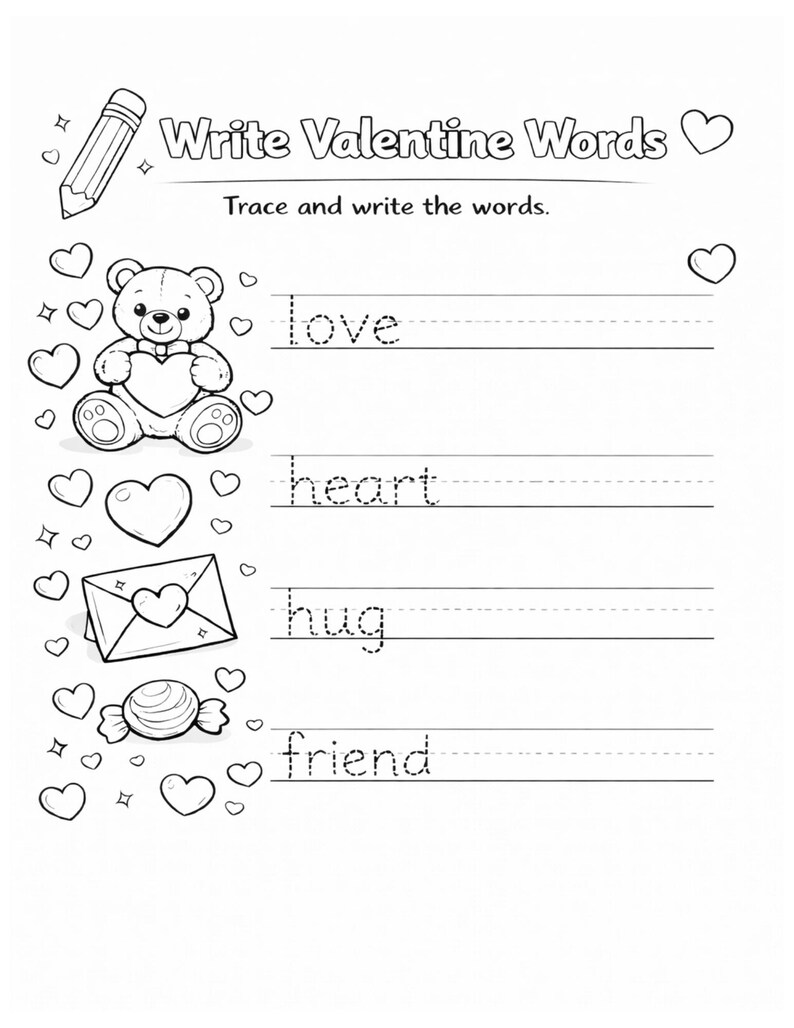 Valentine’s Day Kids Activity Pack | Printable Coloring Pages & Games ...