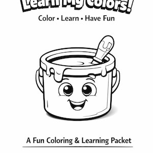 Learn My Colors Printable | Preschool Color Learning Coloring Pages ...