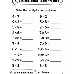 Times Tables Made Easy | Multiplication for Kids 1-10 - Etsy