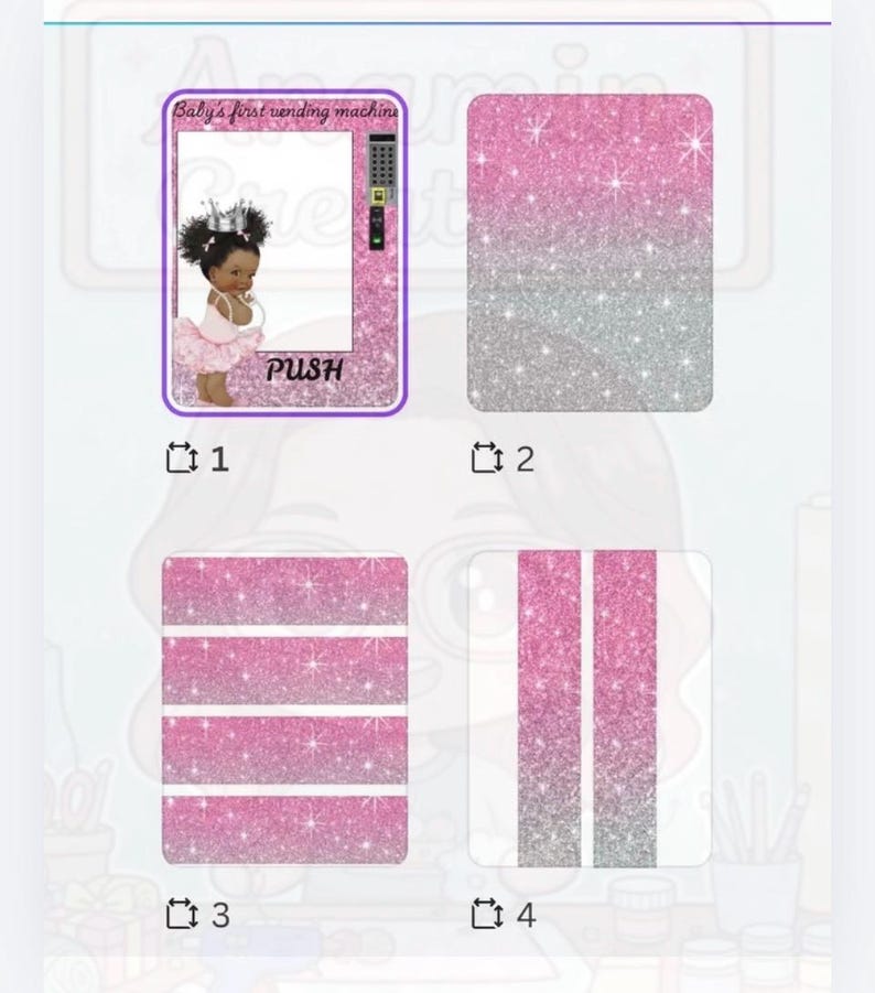 Babys First Vending Machine Pink Baby Gift **DIGITAL No Physical Item ...