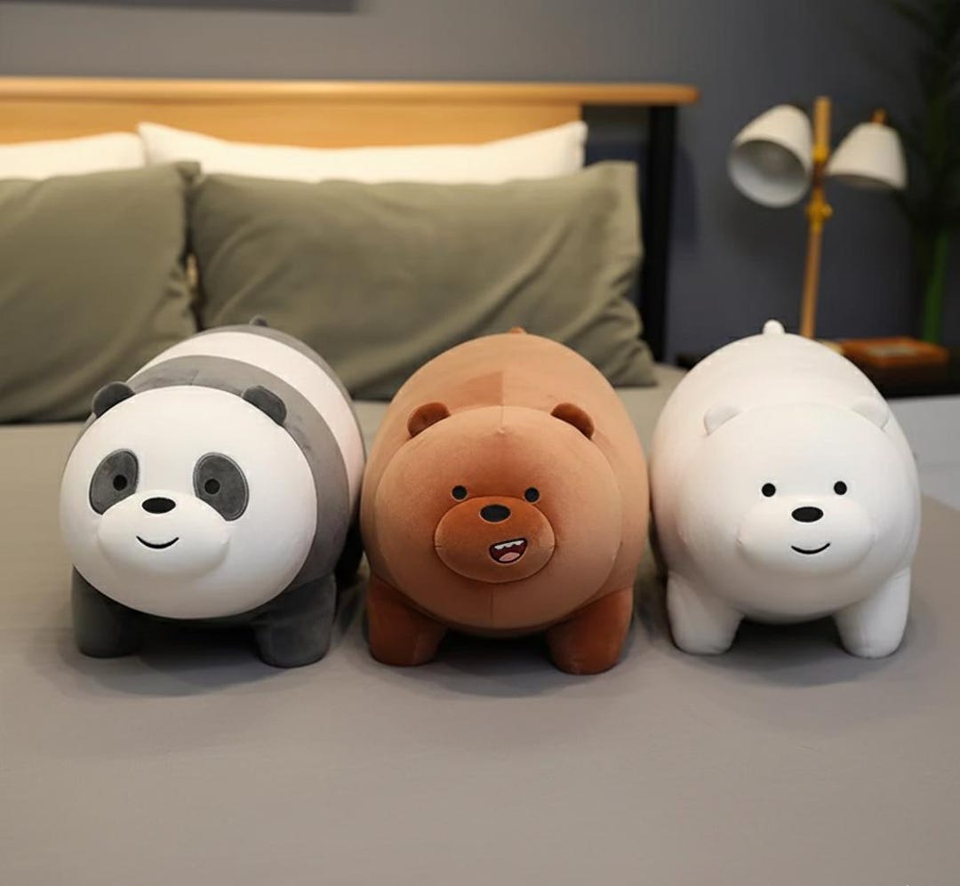 Cute Bear Plush Set Trio Stuffed Animal Dolls Soft Kawaii Bears Gift - Etsy