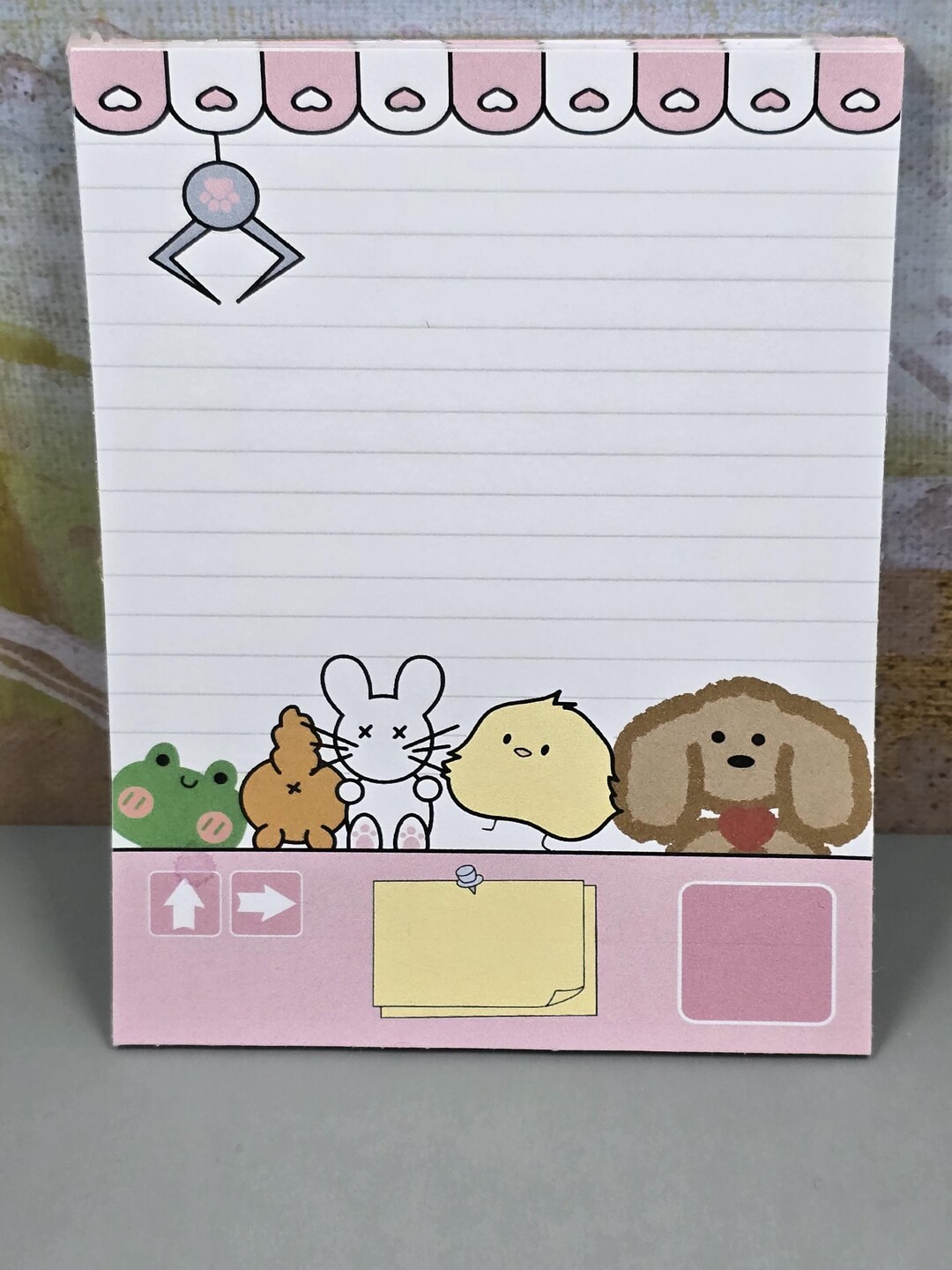 Retro Arcade Toy Claw Machine Memo Pad Cute Mini Notepad - Etsy
