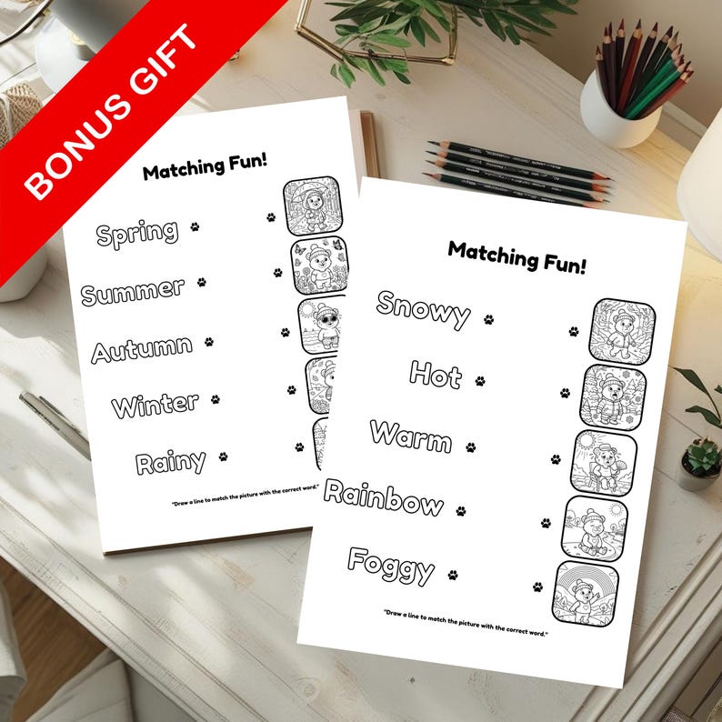 Weather and Seasons Coloring Pages, Preschool Science Activity, Toddler ...