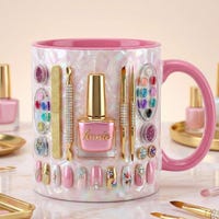 Custom Nail Tech Mug, Nail Polish Obsessed Mug, Nail Technician Gift ...
