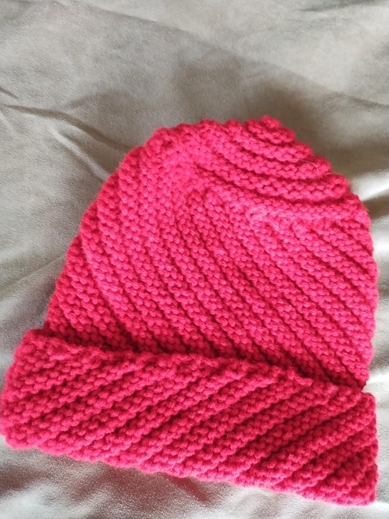 Knitted Woolen Red Hat - Etsy