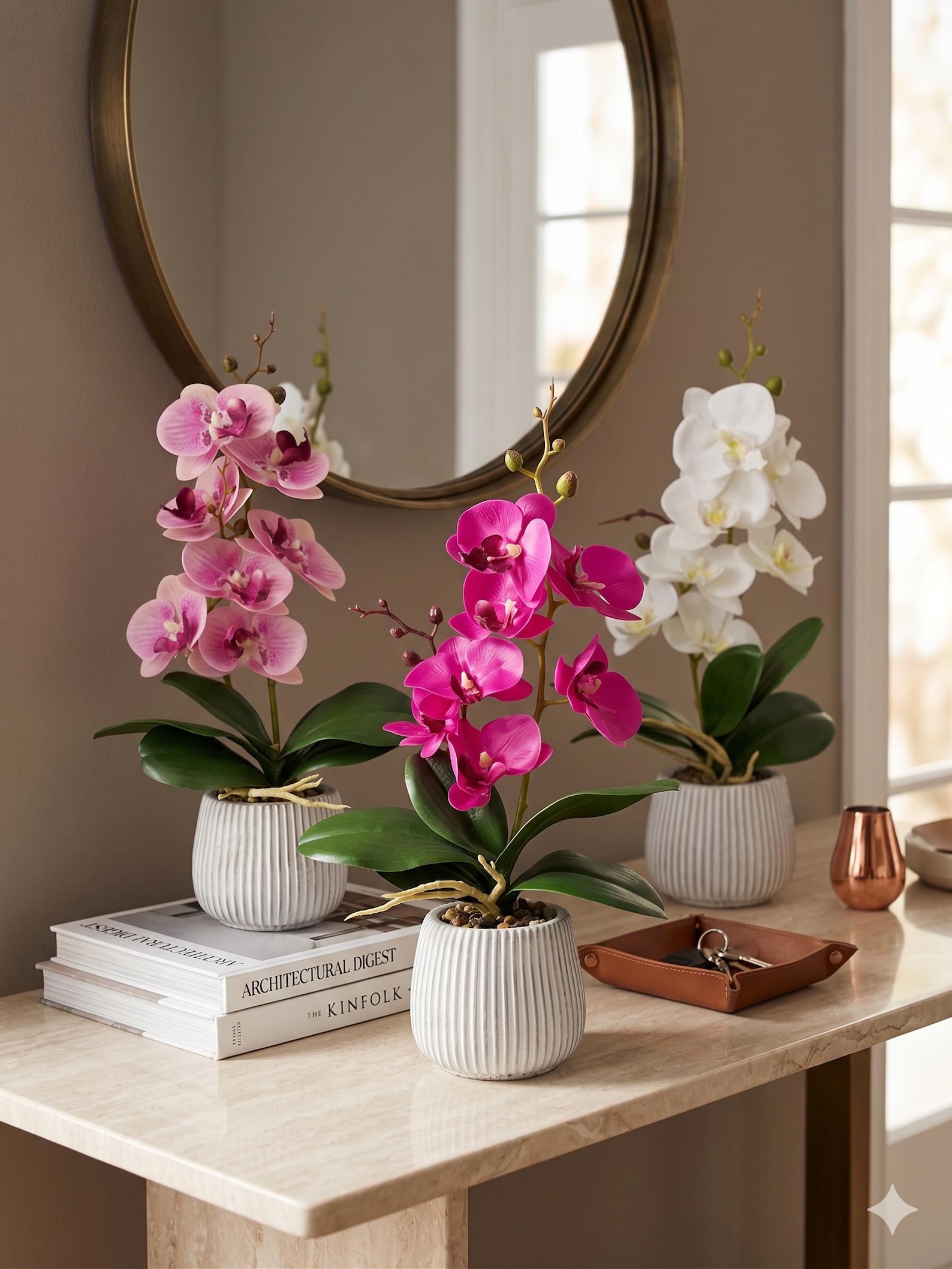Real Touch Phalaenopsis Orchid – Faux Silk Flower Arrangement - Etsy