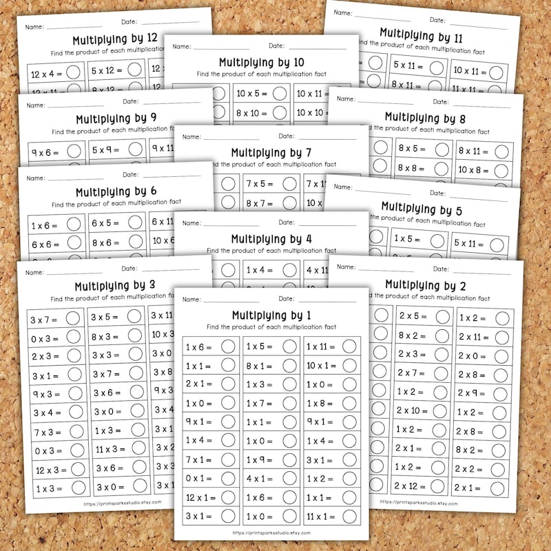 Printable Math Worksheets - Etsy