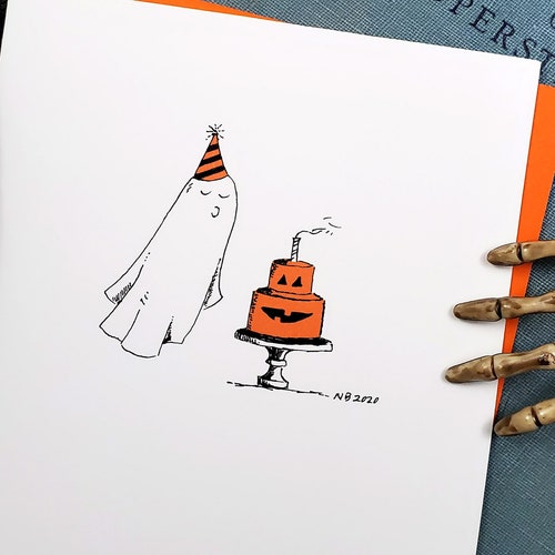 Funny Birthday Card October Birthday Card Halloween Birthday - Etsy