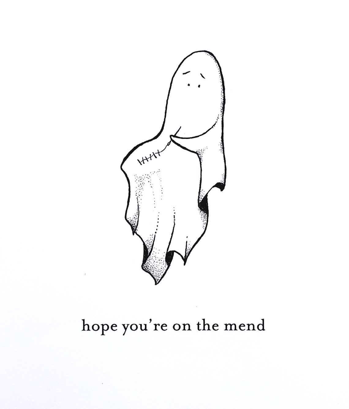 Hope You're on the Mend / Get Well Ghost Card - Etsy