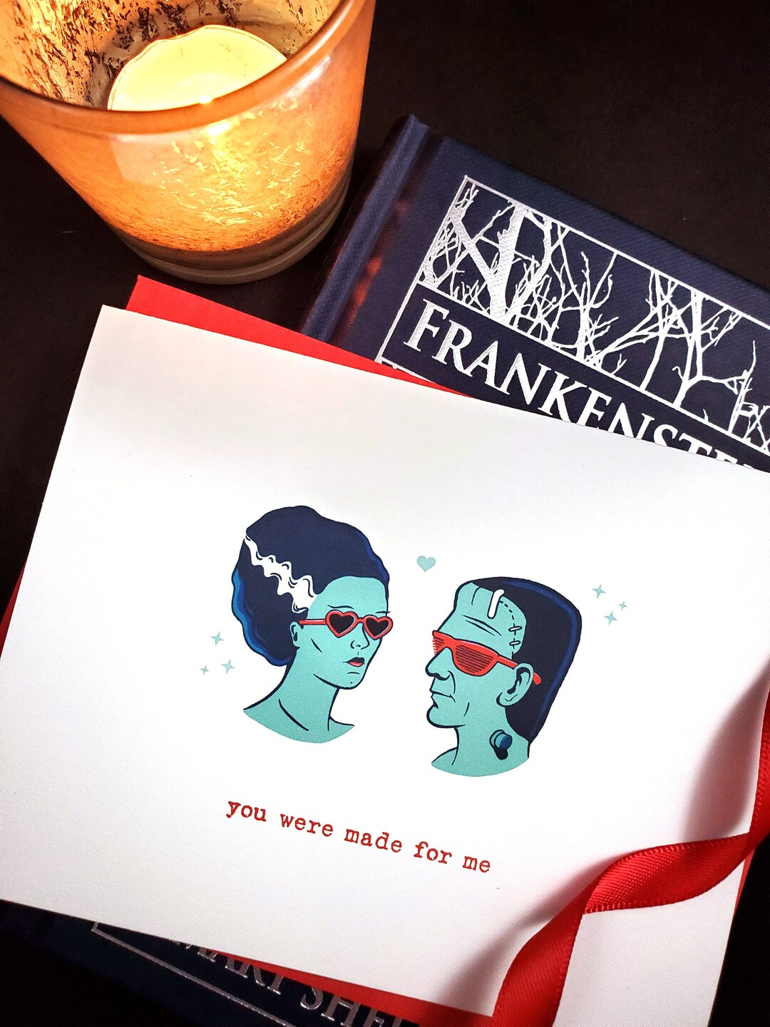 Frankenstein and Bride of Frankenstein Valentine's Day / - Etsy Österreich