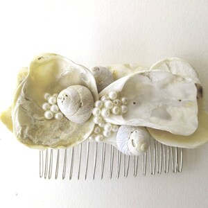 Mermaid Hair Comb With Oyster Shells & Pearl Beads Sea Nymph Coastal ...