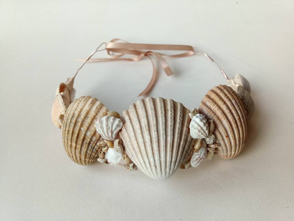 Mermaid Tiara Crown With Real Sea Shells Natural Clours - Etsy