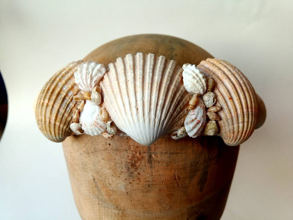 Mermaid Tiara Crown With Real Sea Shells Natural Clours - Etsy