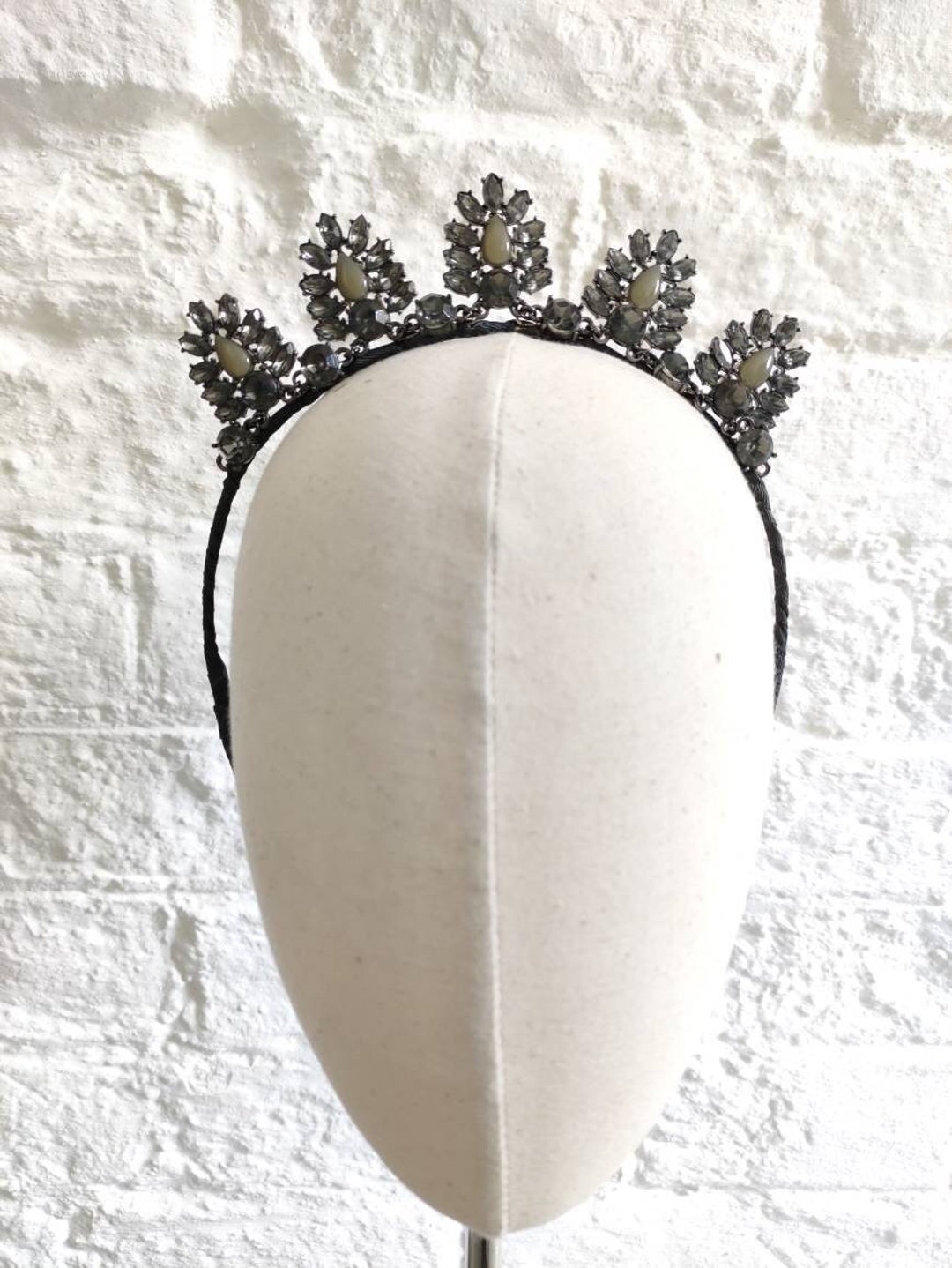 Gothic Grey Diamante Tiara ~ Ethically Made From Recycled Jewellery ...