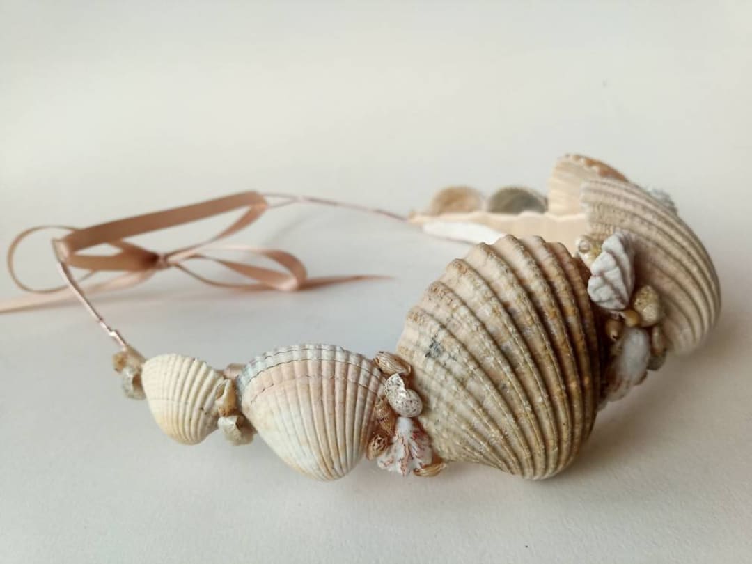 Mermaid Tiara Crown With Real Sea Shells Natural Clours - Etsy