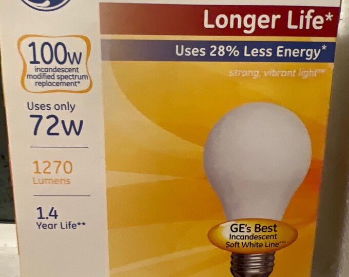 GE Soft White Light Bulbs - 100 Watt, Dimmable, 4-pack (loose Stock) - Etsy