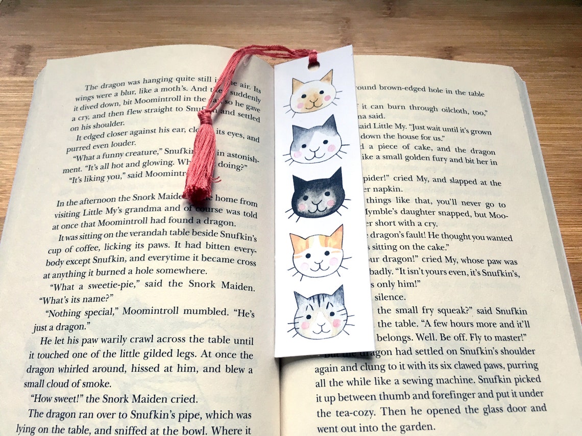 Cat Bookmark - Etsy