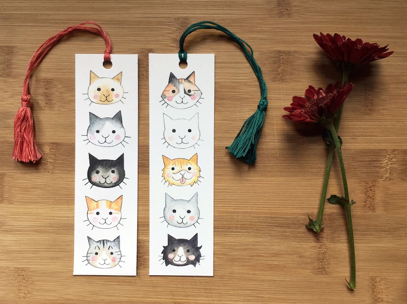 Cat Bookmark - Etsy