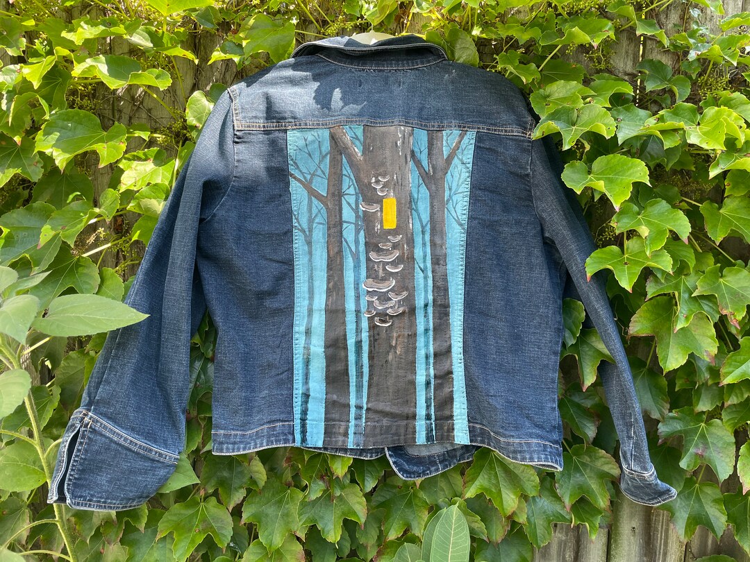 Ice Age Trail Jean Jacket - Hand Painted - Etsy