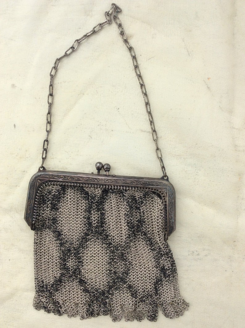 ADORABLE Metal Mesh FLAPPER purse from the 1920s Looks like | Etsy