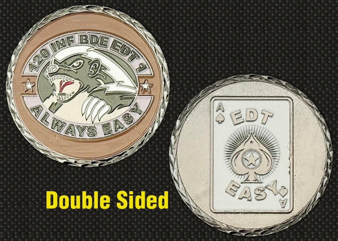 120 INF BDE EDT 1 "always Easy" Challenge Coin - 4L - Etsy