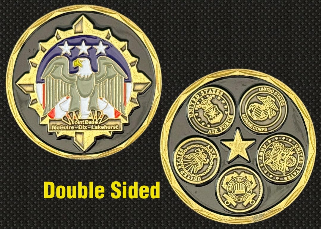Joint Base Mcguire-dix-lakehurst US Military Branches Challenge Coin ...