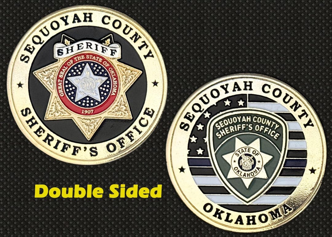 Sequoyah County Sheriff's Office Oklahoma 1907 Challenge Coin - 4M - Etsy