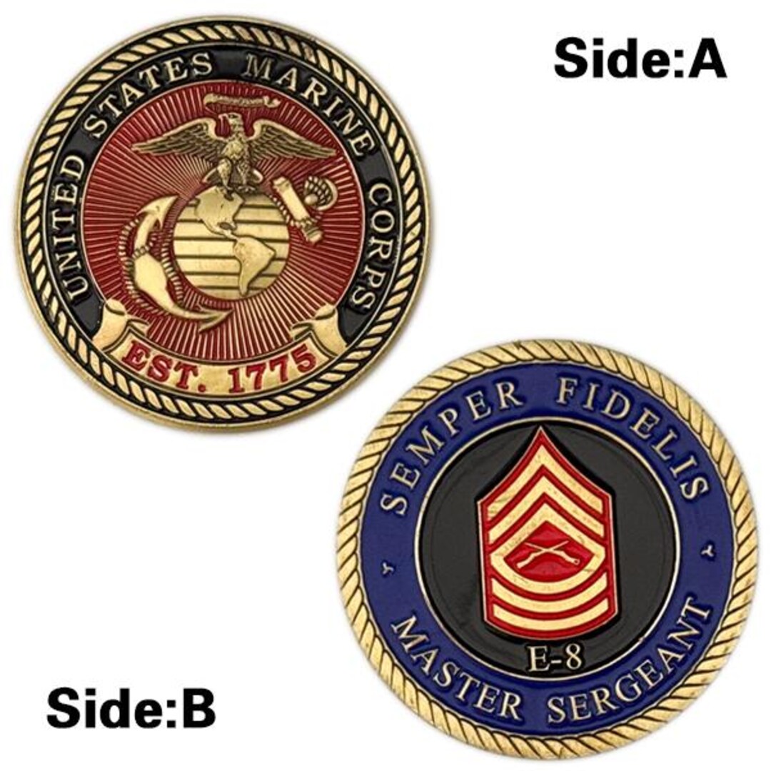 USMC E-8 Master Sergeant Semper Fidelis Challenge Coin - Etsy