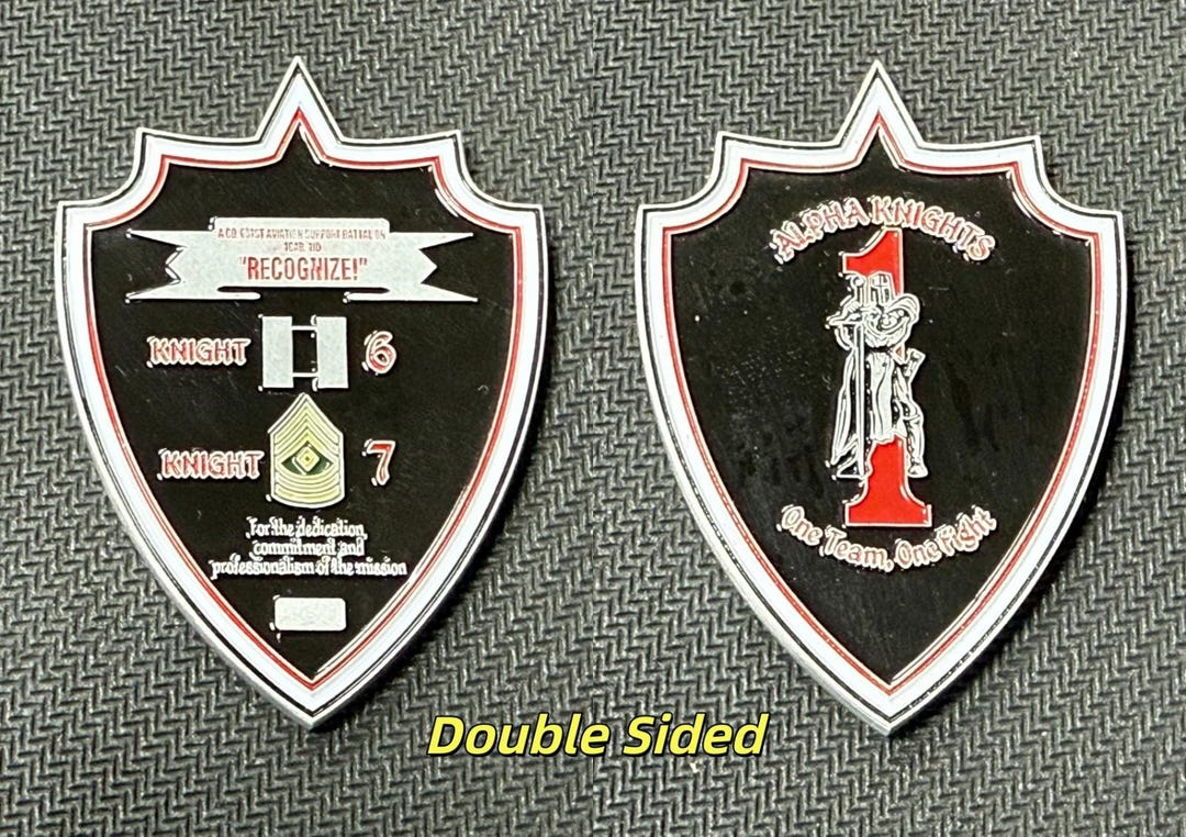 Alpha Knights One Team One Fight Challenge Coin - 4K - Etsy
