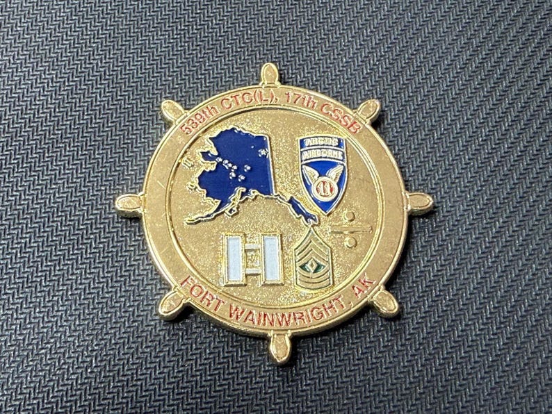 539th CTC(L), 17th CSSB Fort Wainwright "battle Ox" Challenge Coin - 4K ...