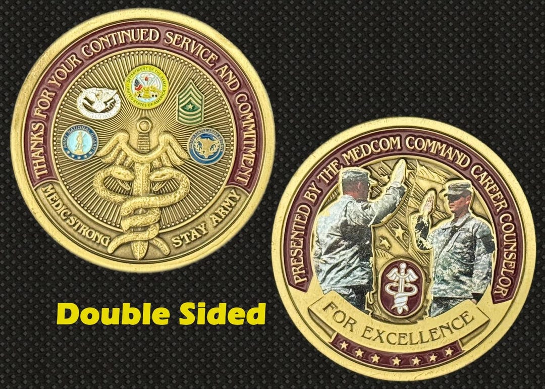 US Army MEDCOM Command Career Counselor Challenge Coin - 4L - Etsy