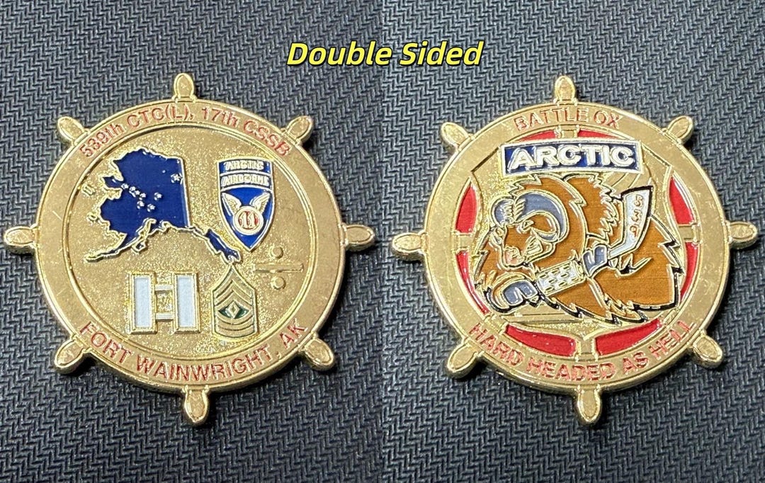 539th CTC(L), 17th CSSB Fort Wainwright "battle Ox" Challenge Coin - 4K ...