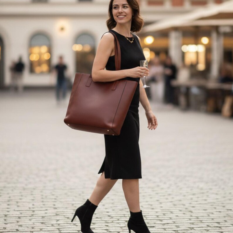 Vintage Tote Bag Sewing Pattern Beginner DIY Handbag With Size Chart ...