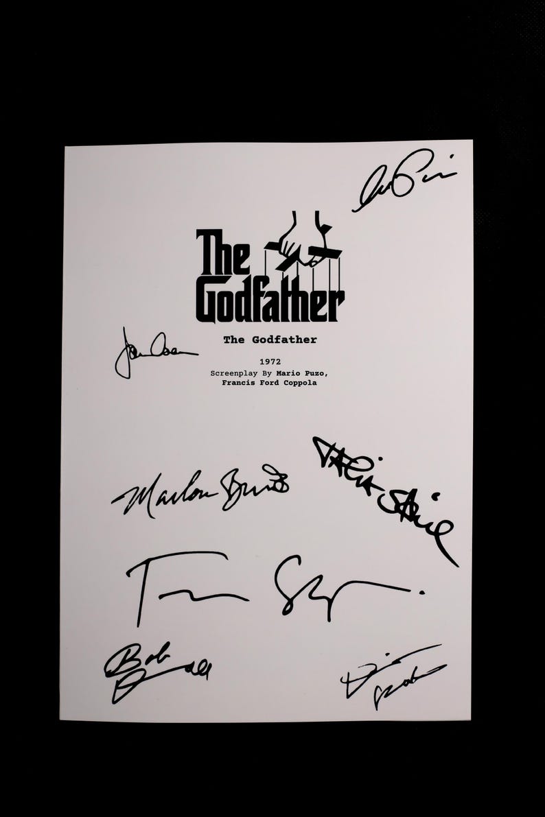 The Godfather Script Book – Soft Cover Screenplay – Classic Mafia Crime ...