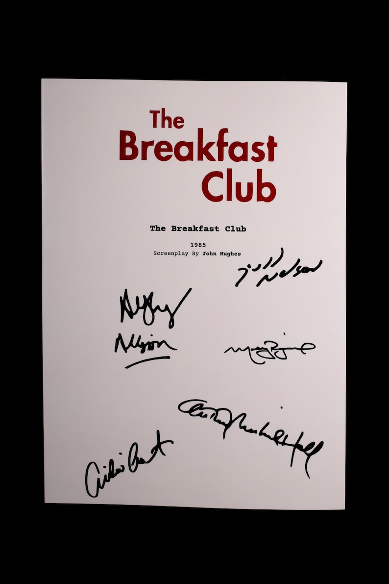 The Breakfast Club Script Book – Soft Cover Screenplay – Classic Coming ...