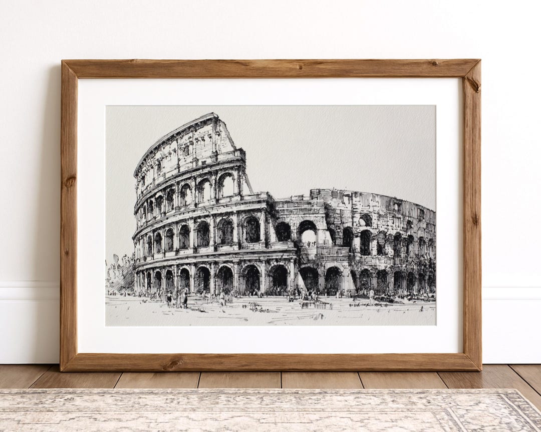Colosseum Sketch Print, Printable Art, Digital Download - Etsy