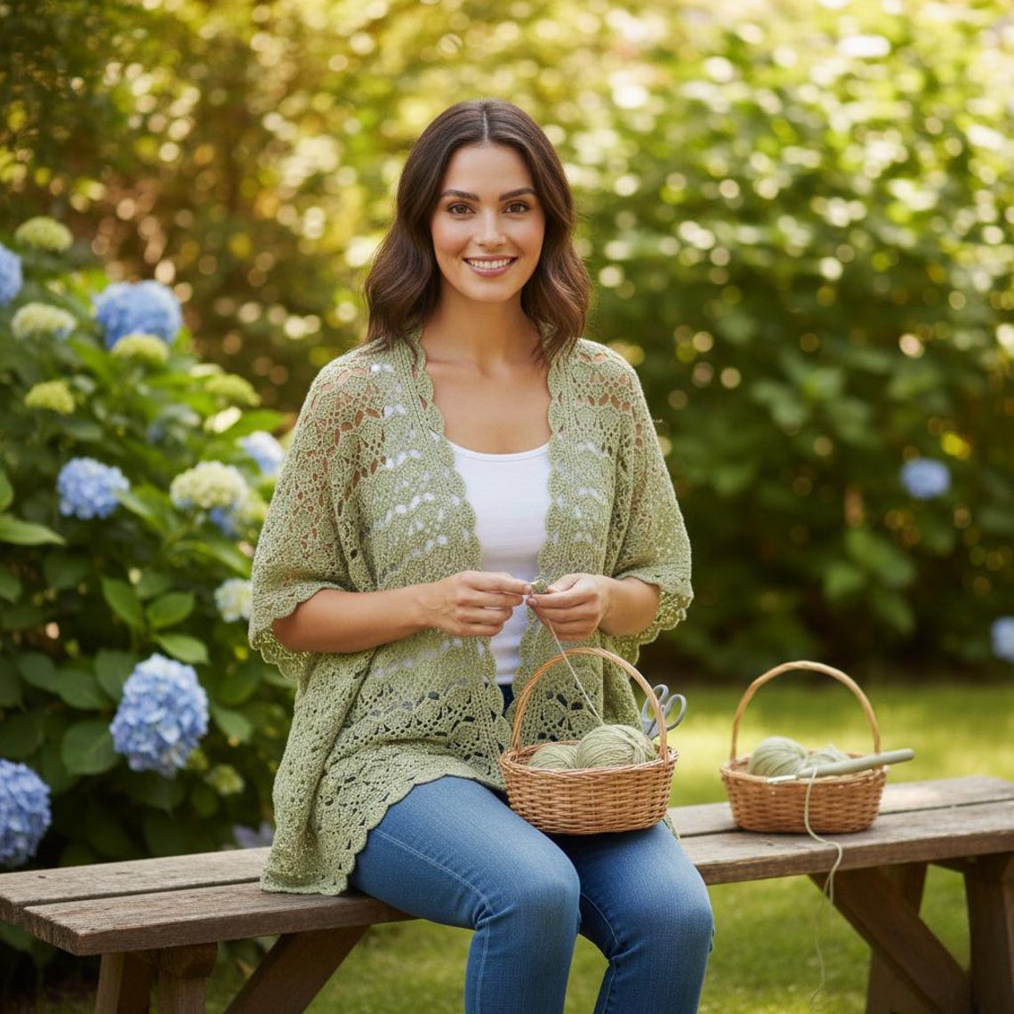 Lacy Crochet Shrug Pattern – Easy One-piece Rectangle Spring & Summer ...