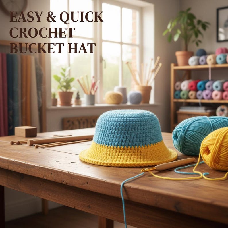 Easy & Quick Crochet Bucket Hat Pattern for Beginners (free Step-by ...