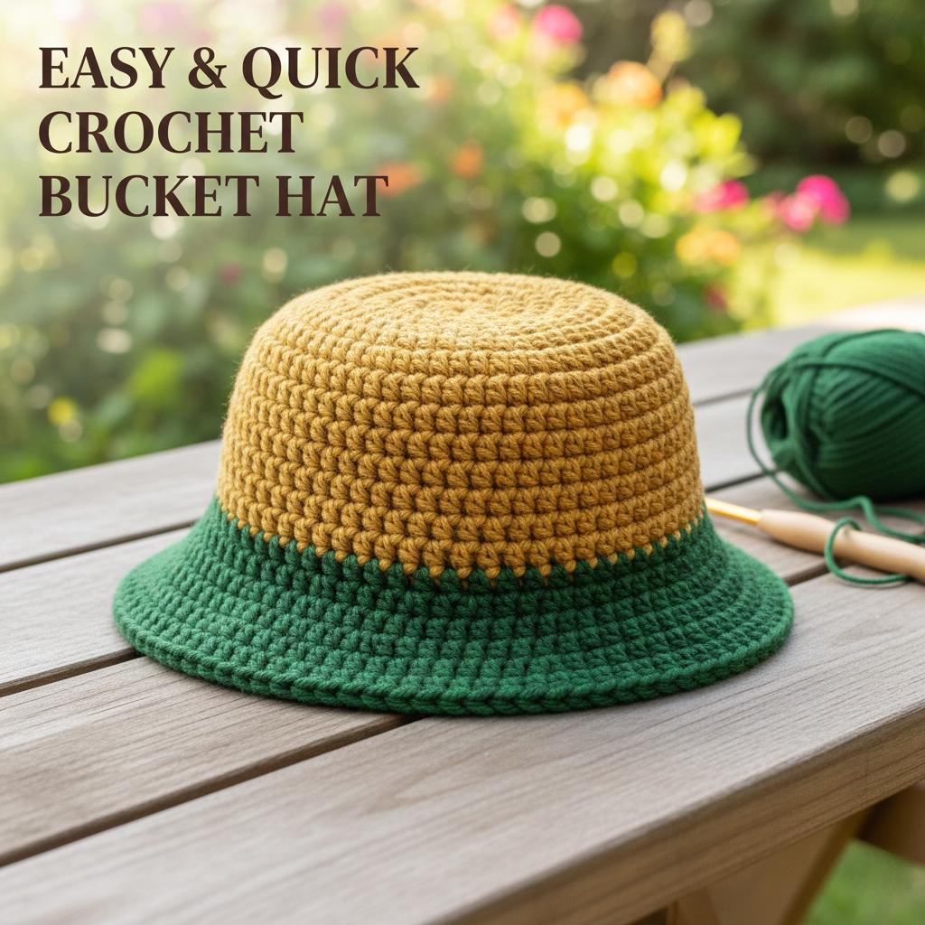 Easy & Quick Crochet Bucket Hat Pattern for Beginners (free Step-by ...