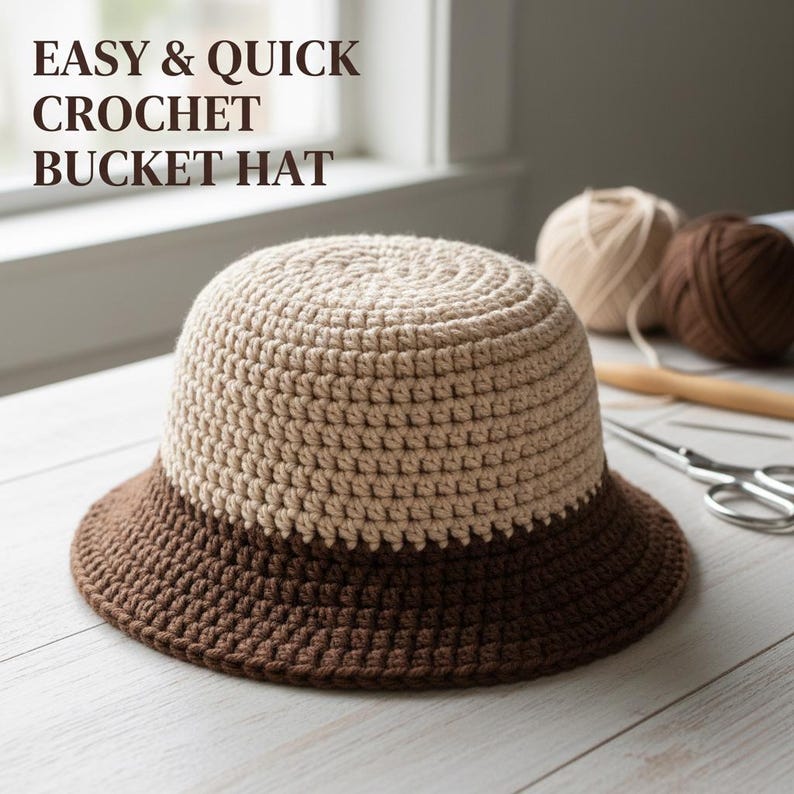 Easy & Quick Crochet Bucket Hat Pattern for Beginners (free Step-by ...