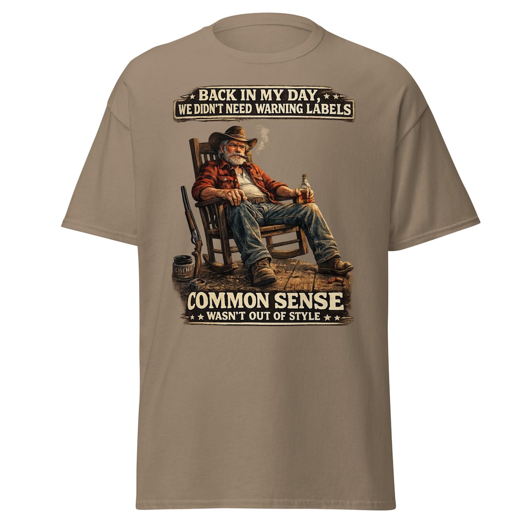 Funny Old Man Common Sense Graphic T-shirt - Etsy