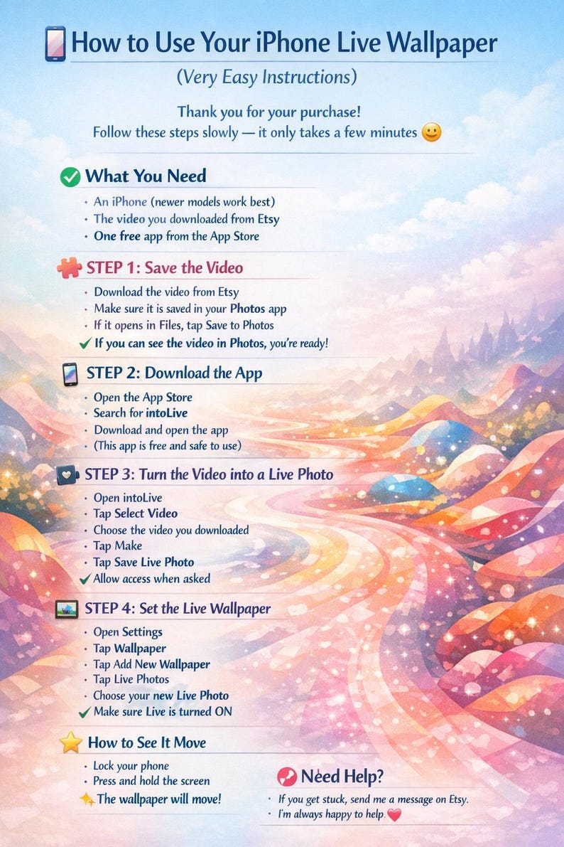 2k Mp4 Live iPhone and Android Wallpaper - Etsy