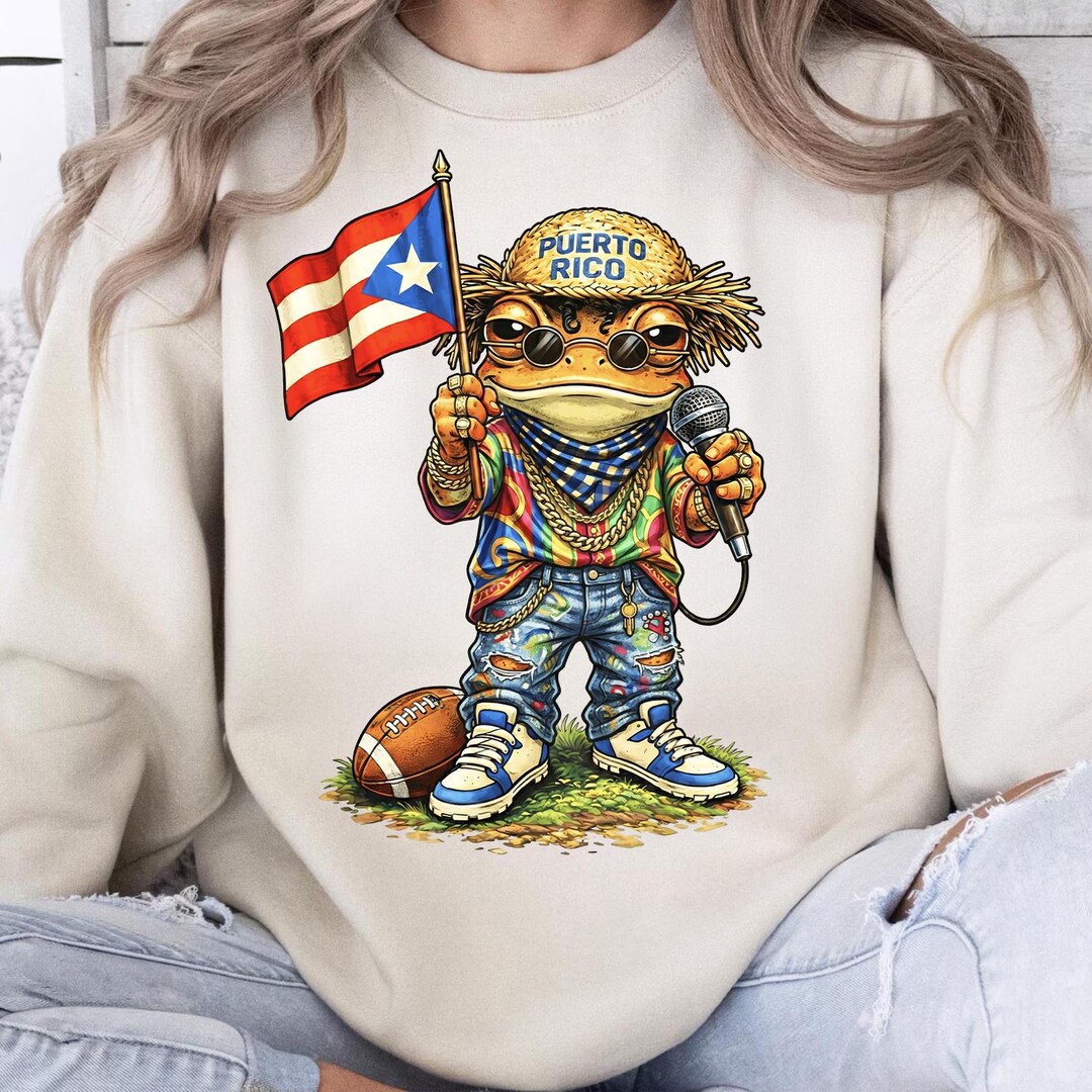 Puerto Rico Coqui PNG | Boricua Frog Singer Sublimation | Puerto Rican ...