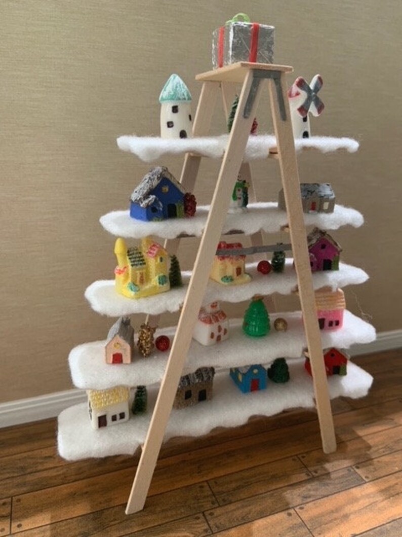 1/12 Scale Christmas Village Ladder - Etsy